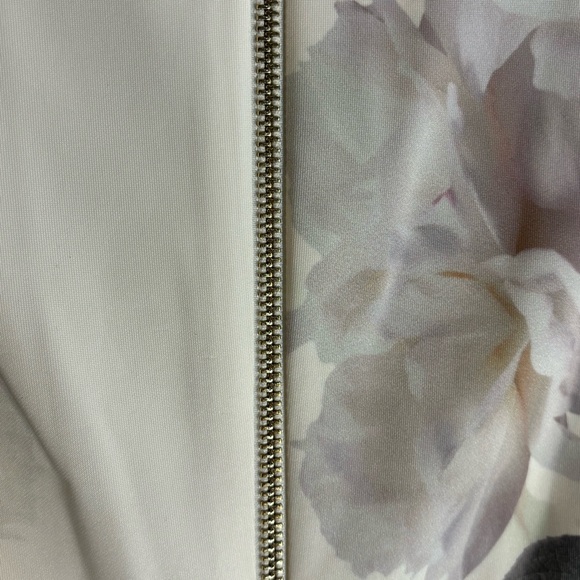 Ted Baker | Dresses | Ted Baker Sz 4 White Pastel Floral Below Knee ...